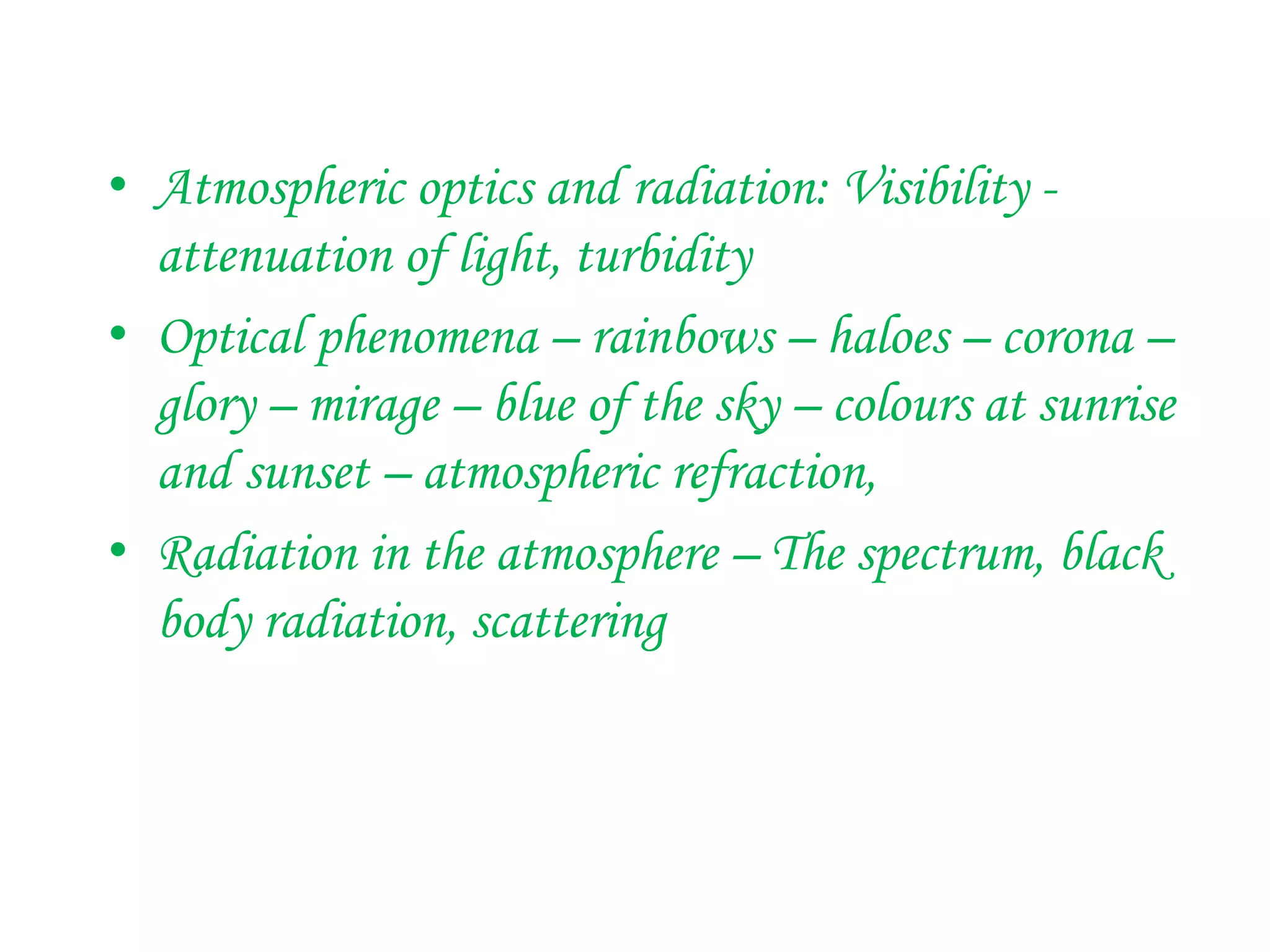 Optical effects of atmosphere | PPT
