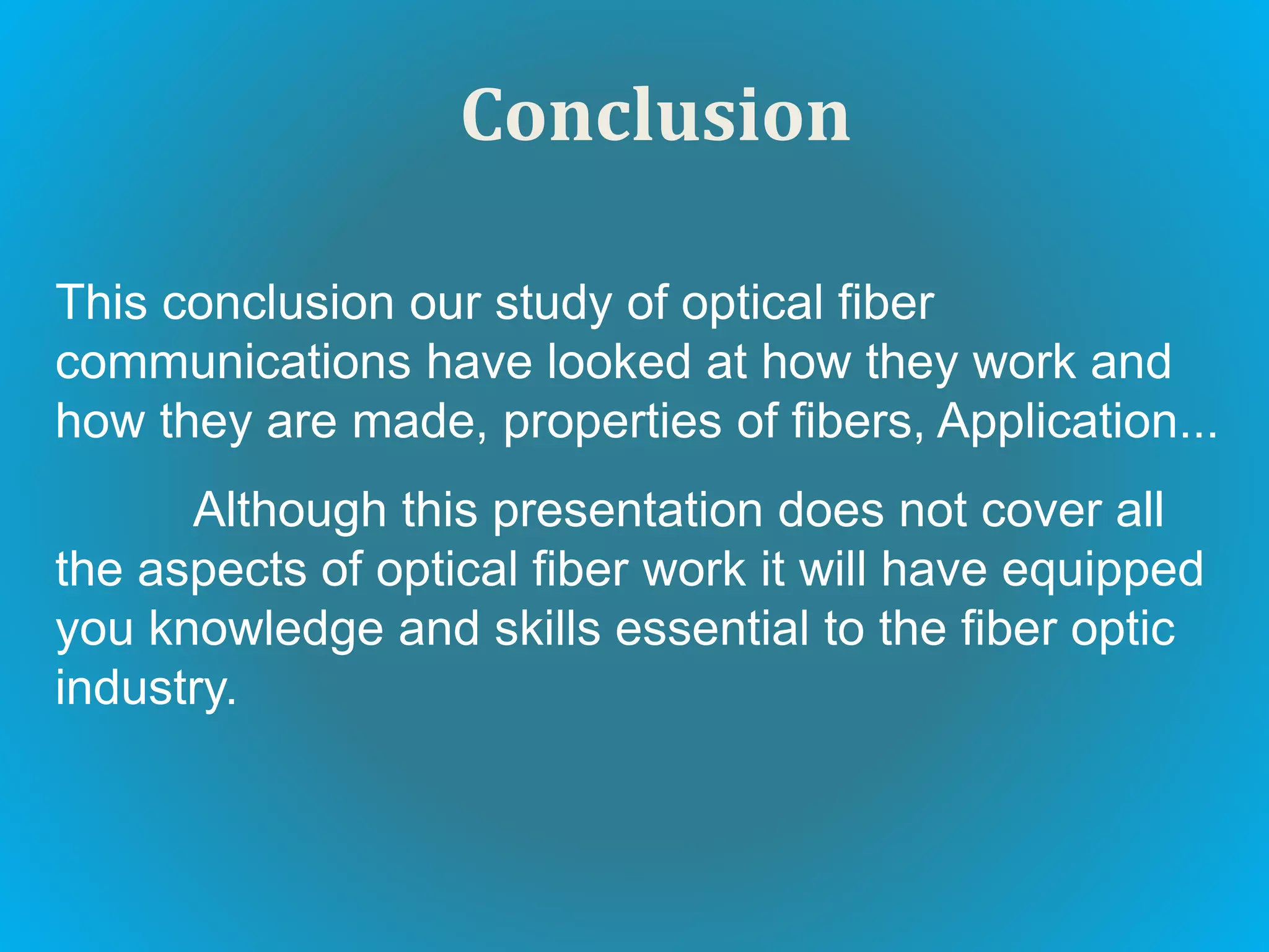 Optical fiber | PPTX