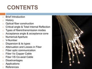 Optical fiber cable final | PPT