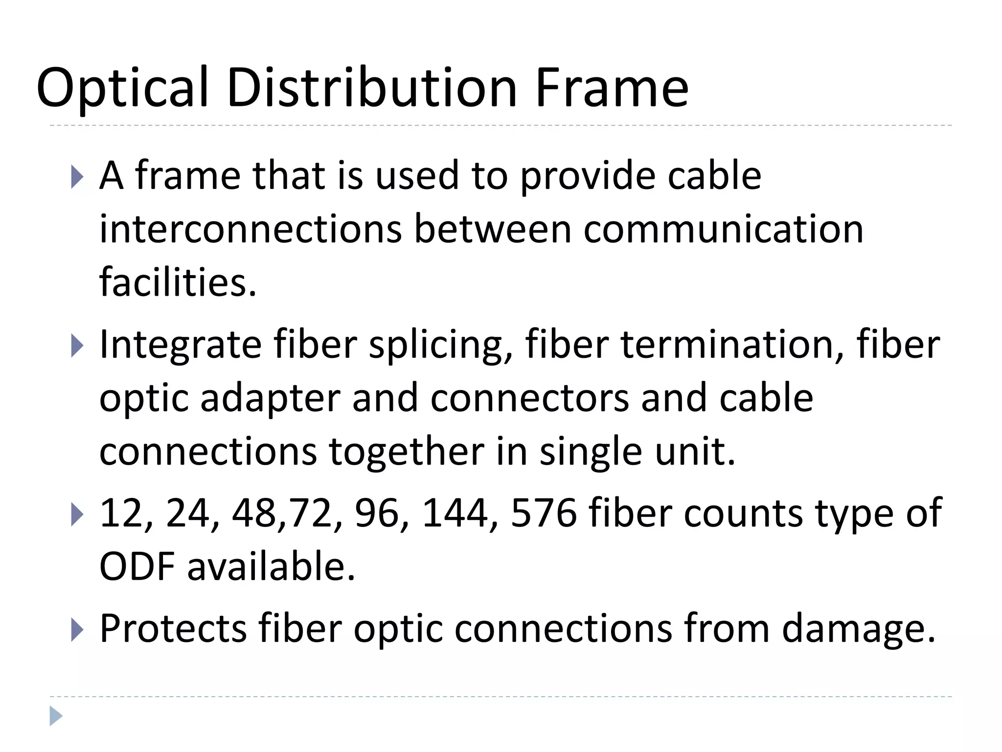 Optical fiber cables | PPTX