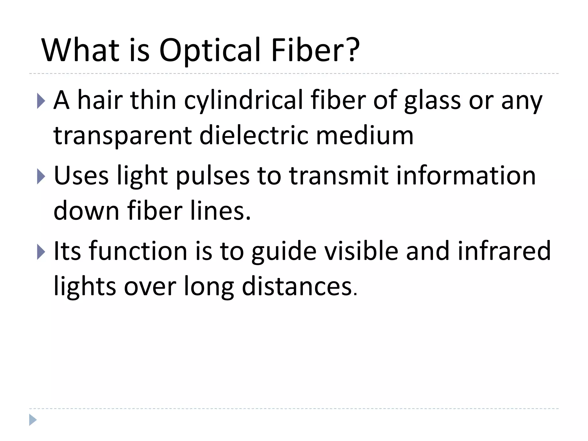 Optical fiber cables | PPTX