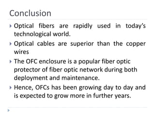 Optical fiber cables | PPTX