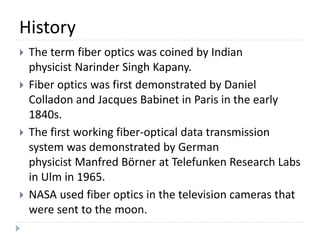 Optical fiber cables | PPTX