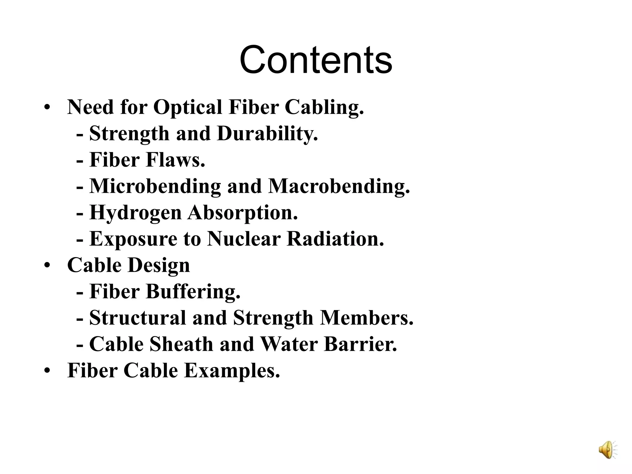 Optical fiber cables | PPT