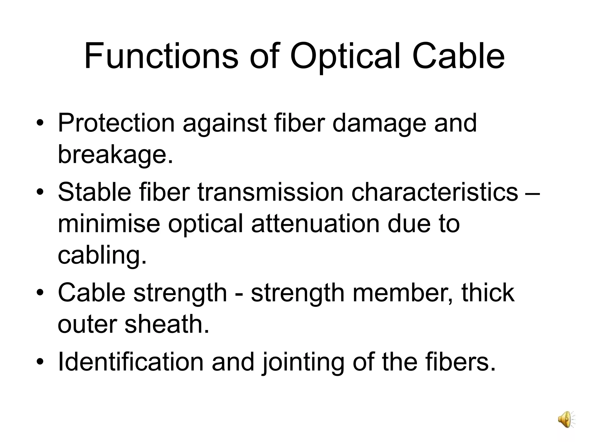 Optical fiber cables | PPT