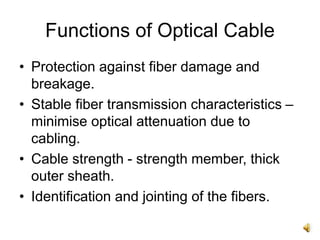 Optical fiber cables | PPT