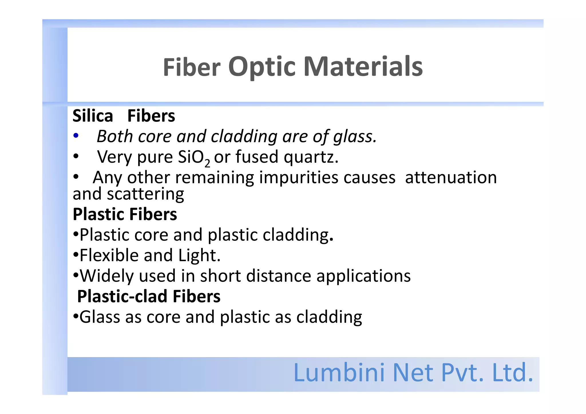 Optical fiber communication-Presented by Kiran Devkota | PDF