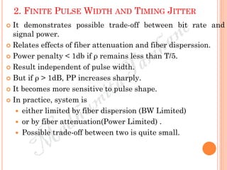 Optical Fiber Communication Part 3 Optical Digital Receiver | PDF