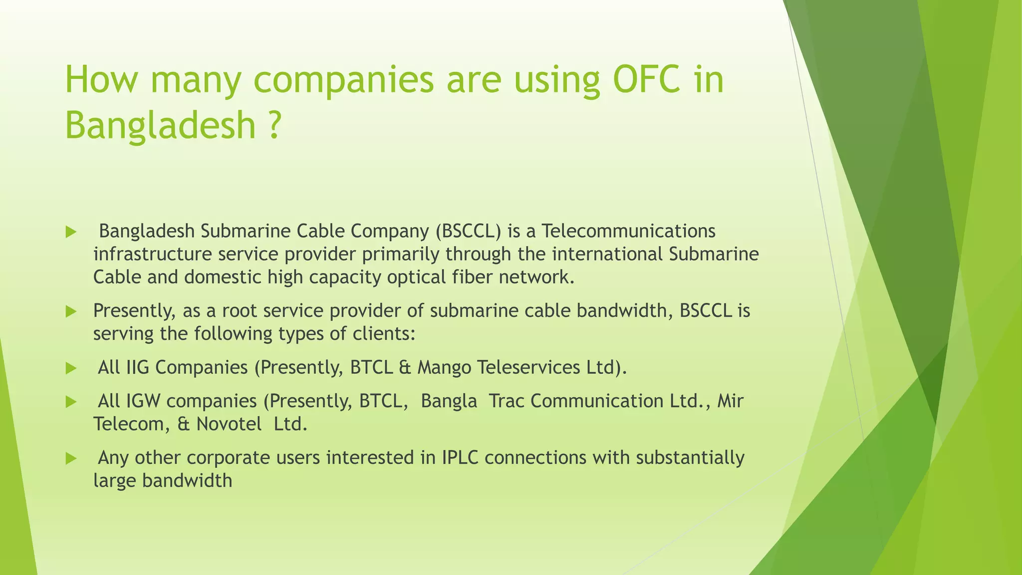 Optical fiber communication in bangladesh ppt | PPTX