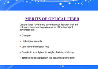 OPTICAL FIBER COMMUNICATION PPT.pptx | Computer Networking | Computing