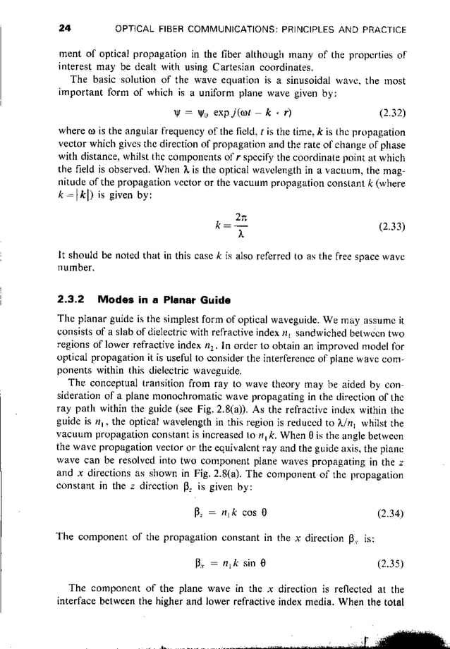 Optical Fiber Communications Principles And Practice By John M Senior