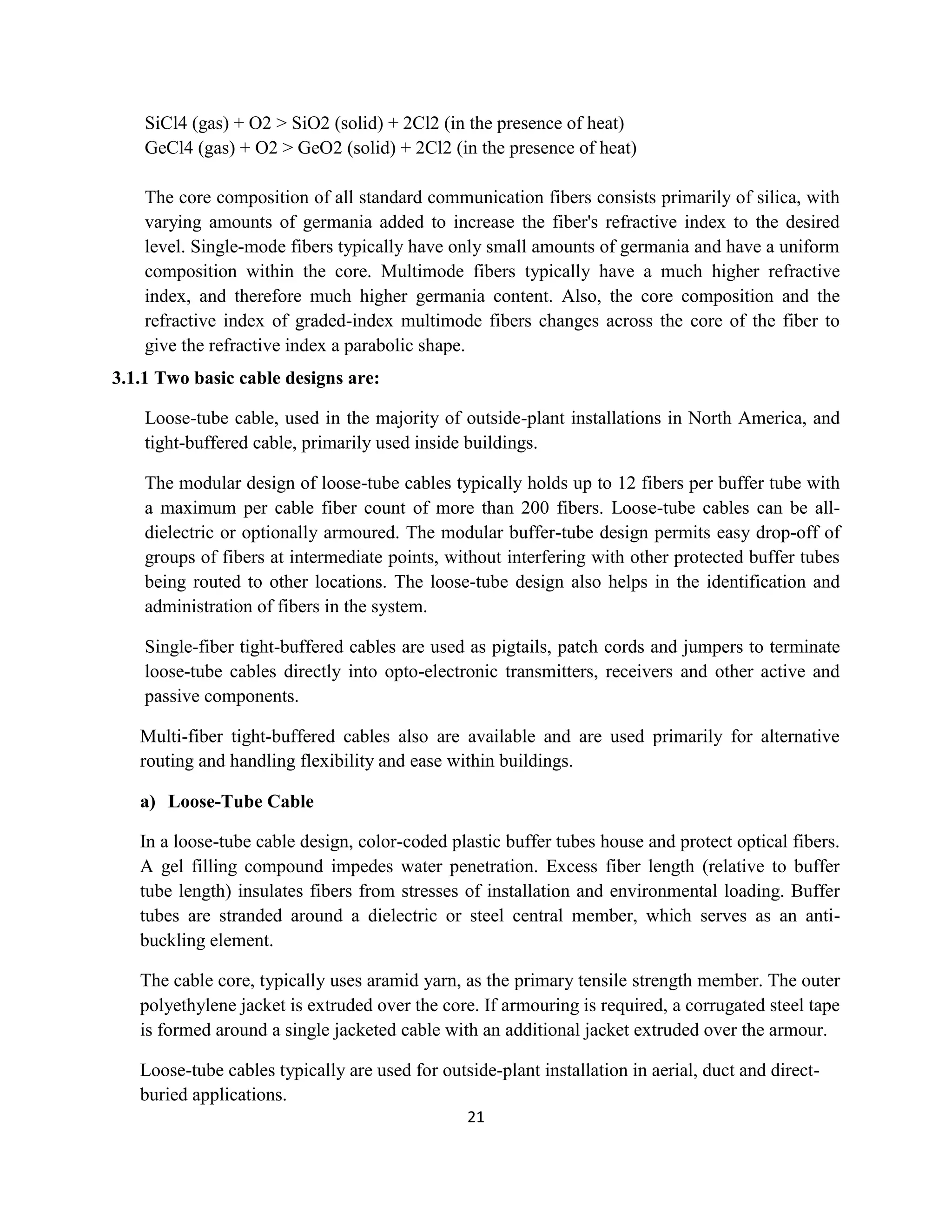 Optical fiber Communication training report | PDF