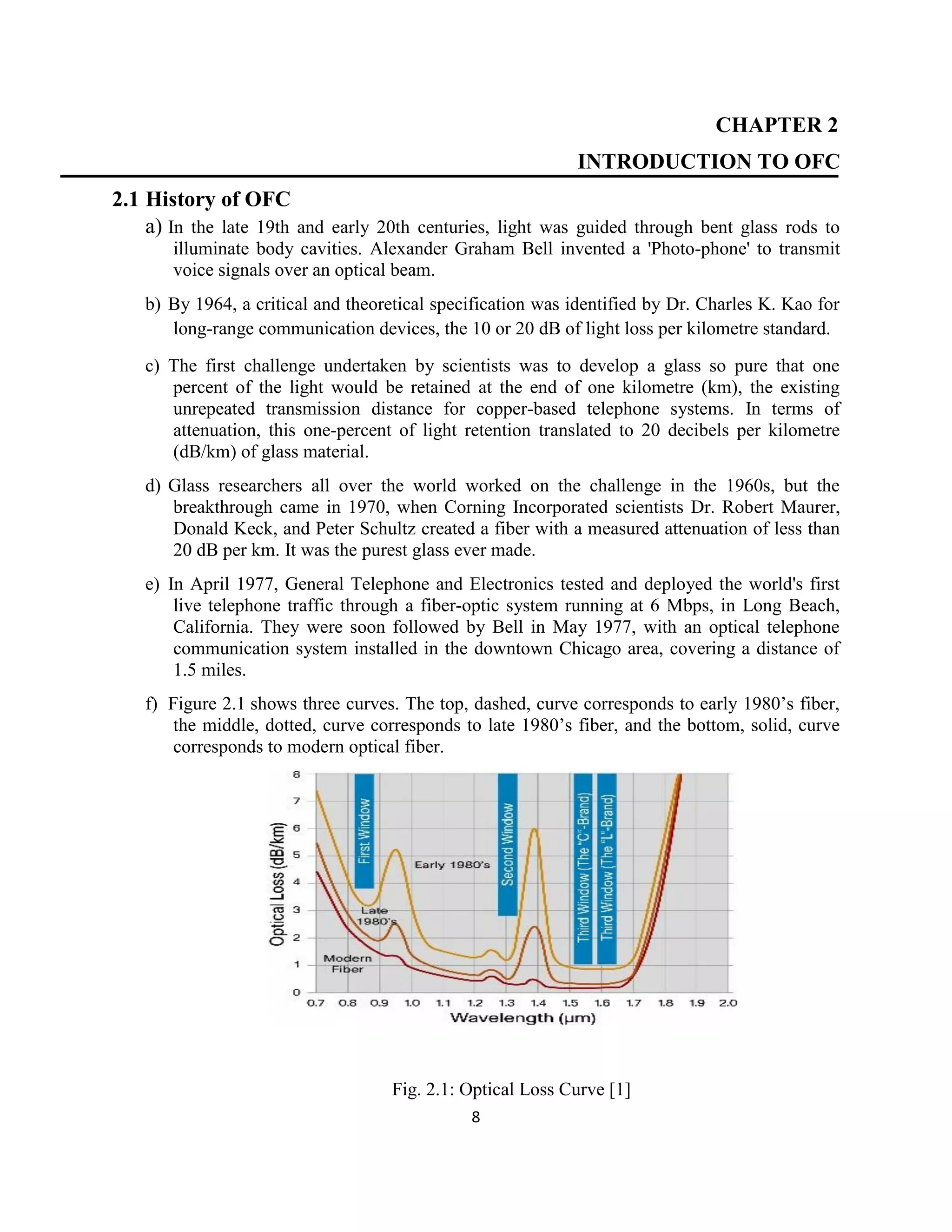 Optical fiber Communication training report | PDF