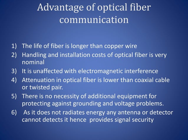 Optical Fiber Communiction System Pptx Computer Networking Computing