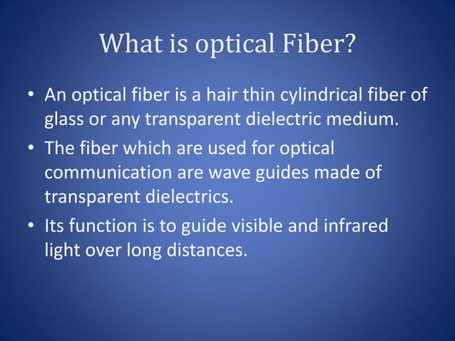 Optical Fiber Communiction System Pptx Computer Networking Computing