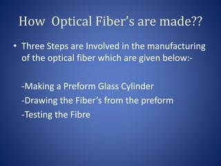 Optical fibercommunictionsystem | PPTX