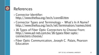 Optical fiber connectors | PDF