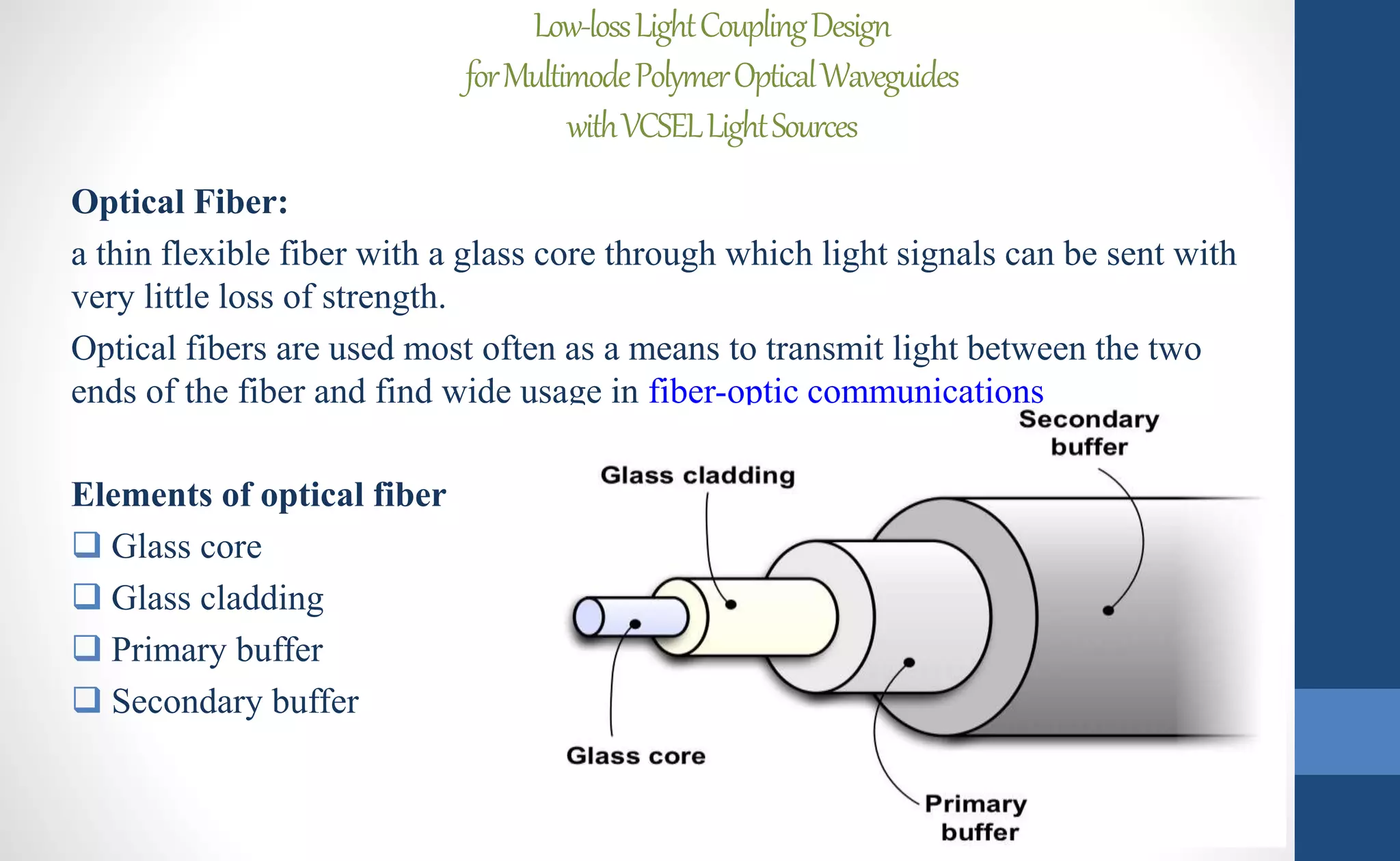 Optical fiber presentation | PPTX