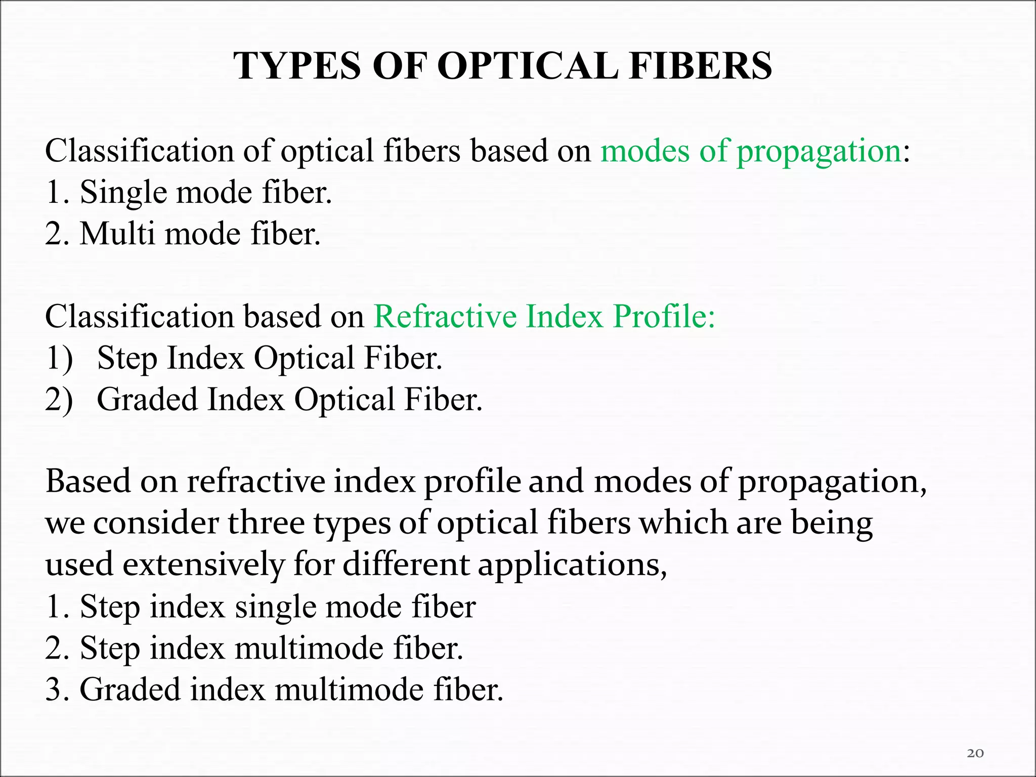 Optical fibers | PPT