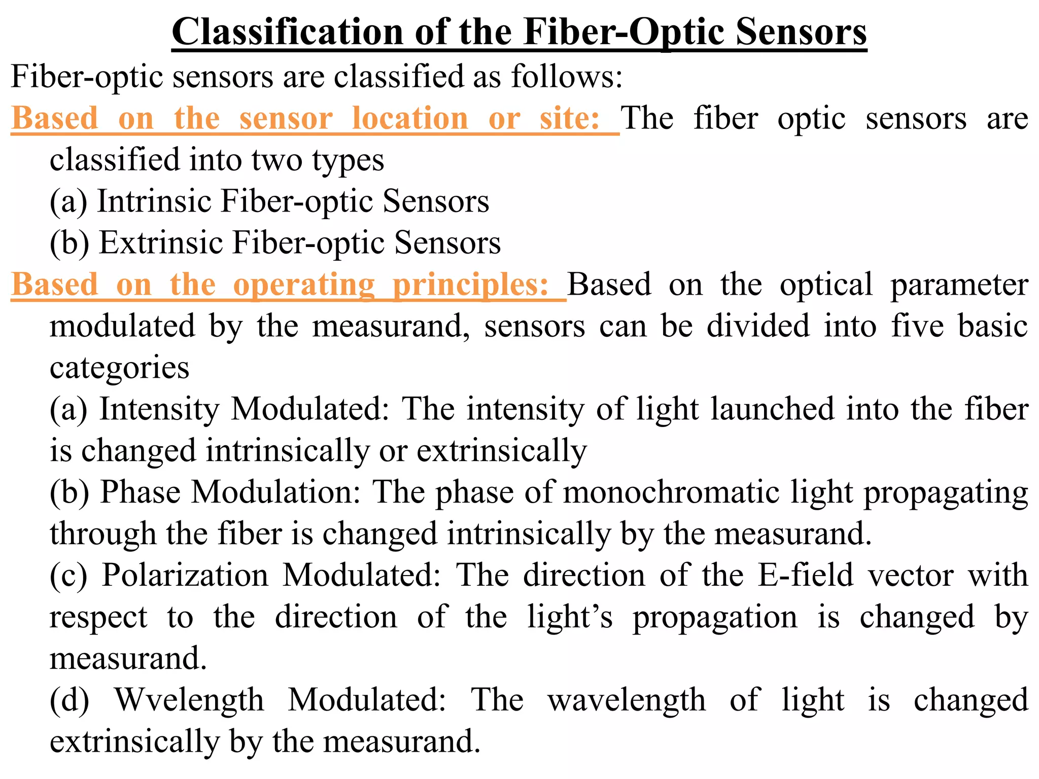 Optical fiber sensors by rk shukla | PPTX