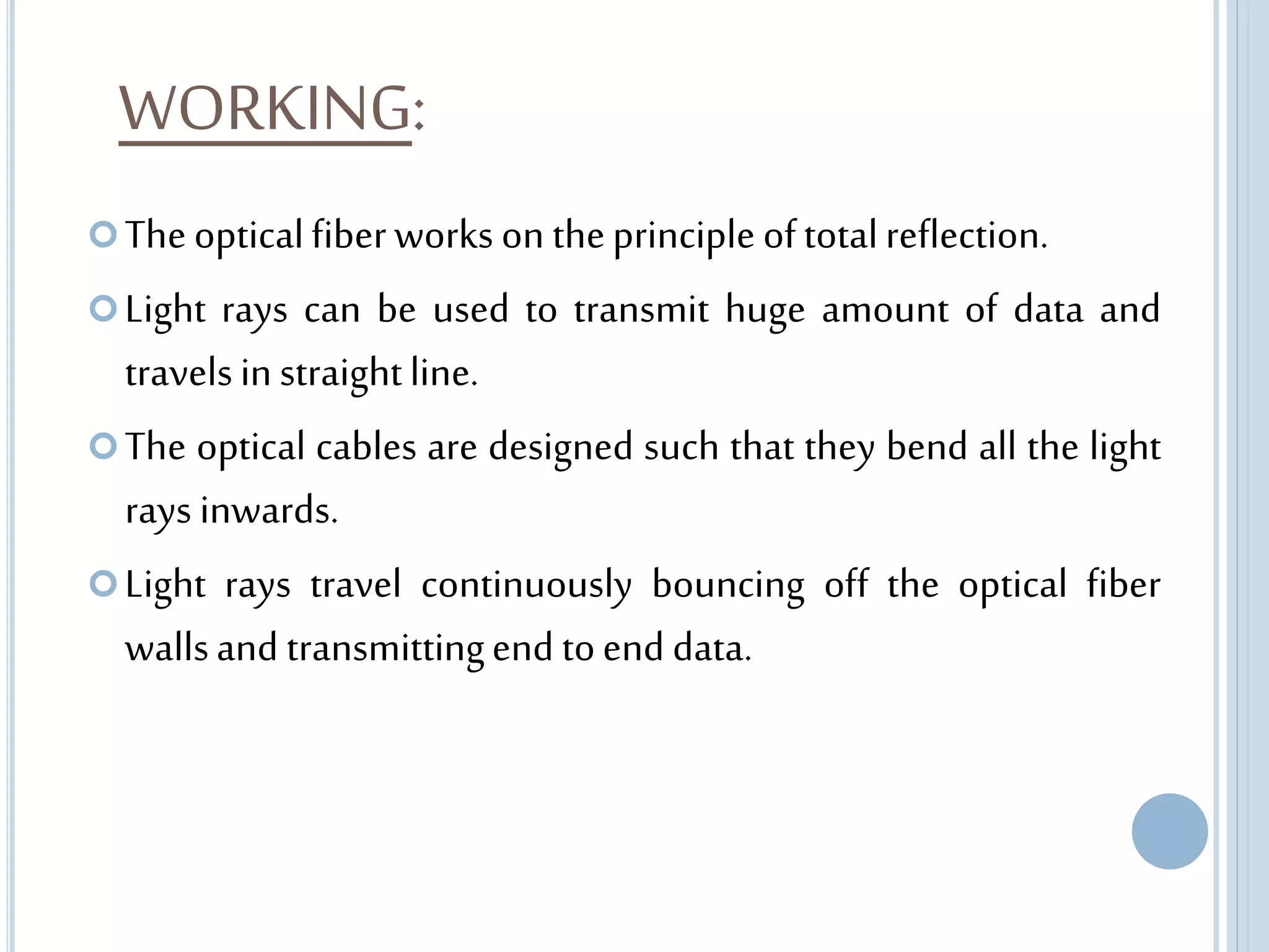 Optical fibre | PPTX