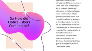 optical fibre.pptx introduction advantages | PPTX