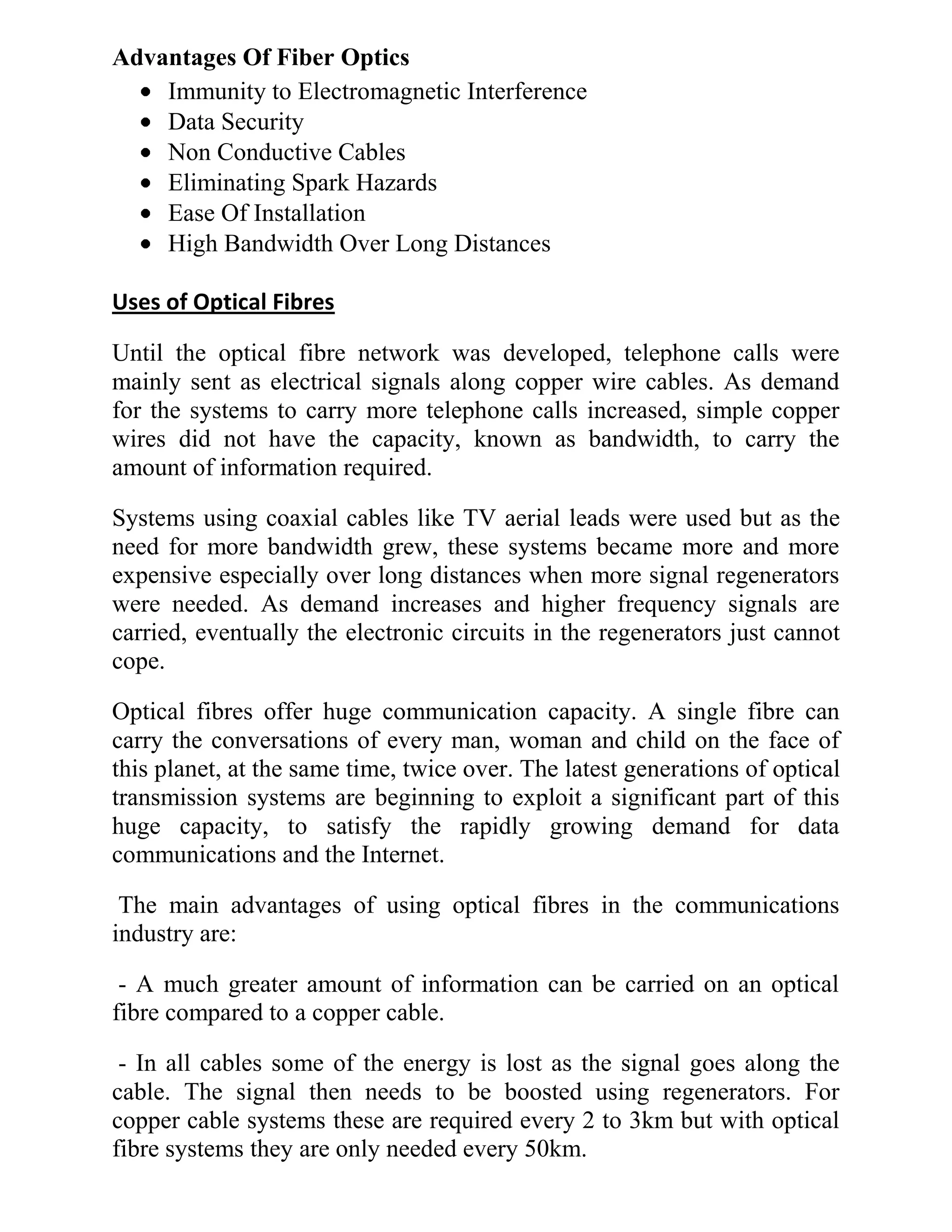 Optical fibre cable | DOCX