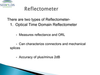 Optical fibre testing mahendra singh | PPT