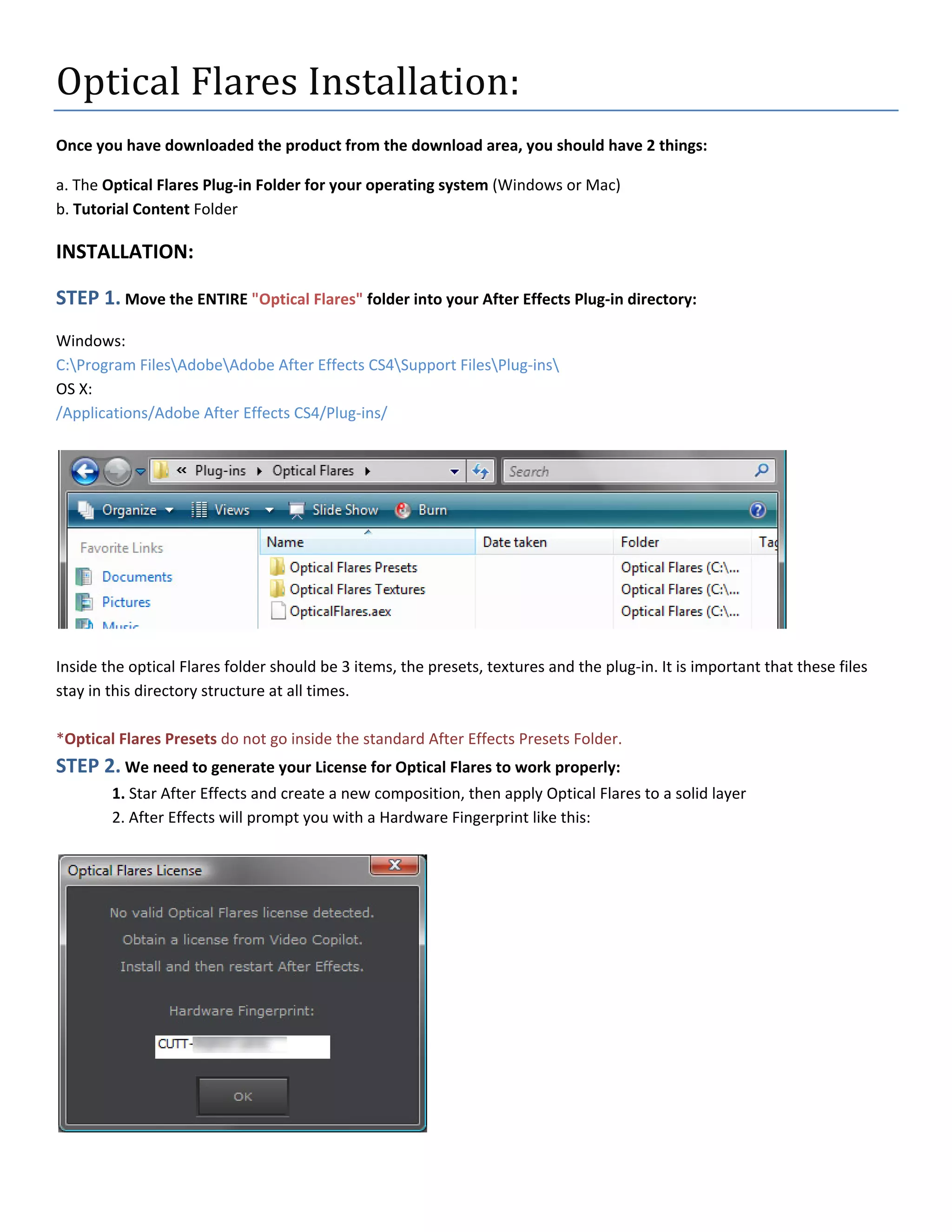 Optical flares installation | PDF