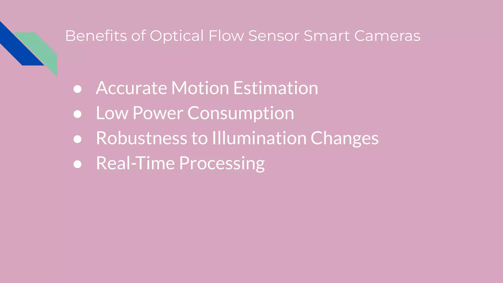 Optical Flow Sensor Smart Camera | PPT
