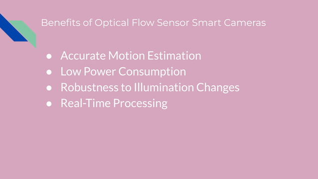 Optical Flow Sensor Smart Camera | PPT