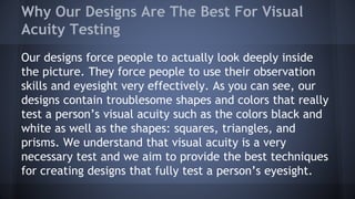 Optical illusion and visual acuity project | PPT