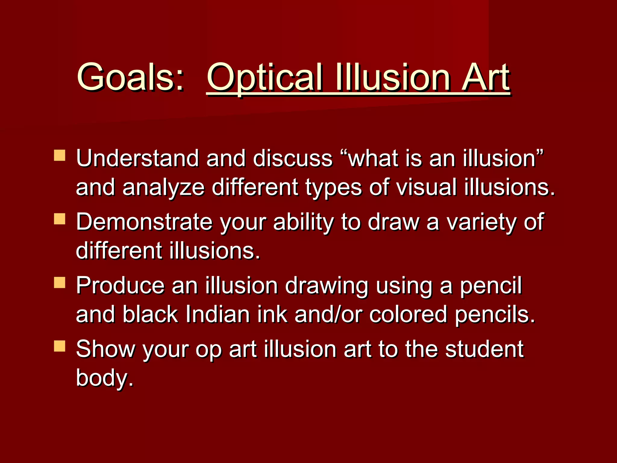 Optical illusion art | PPT