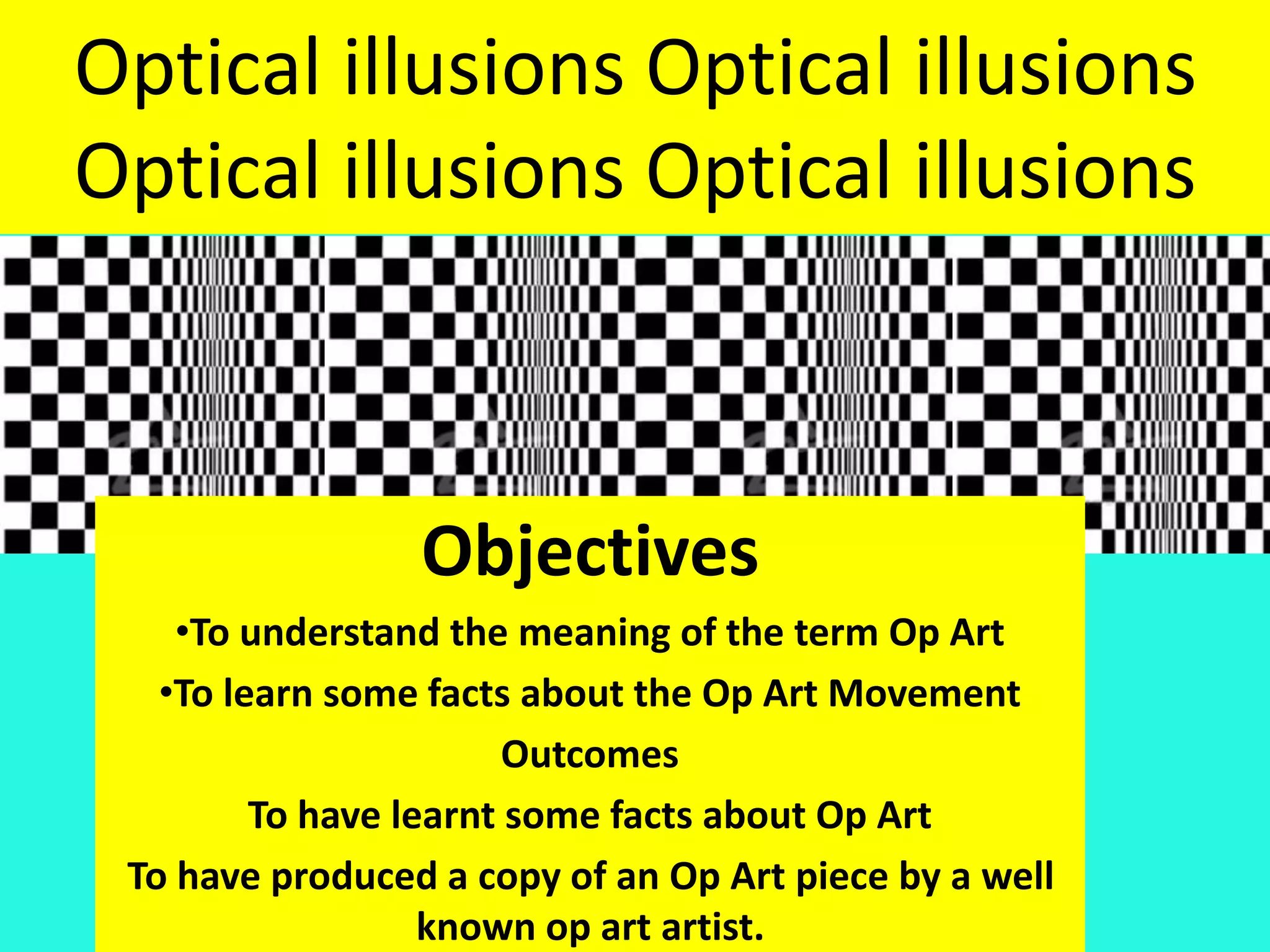 Optical illusions bridget riley1 | PPTX
