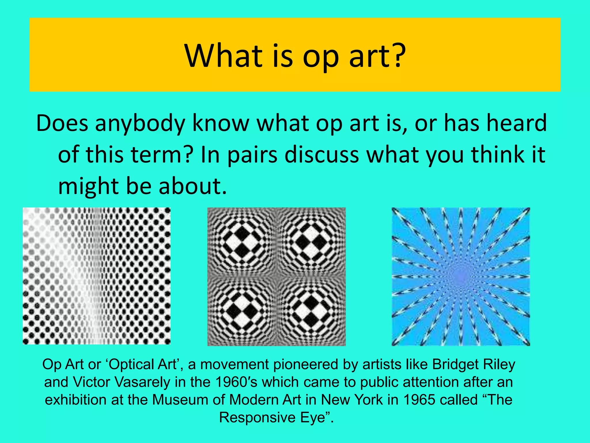 Optical illusions bridget riley1 | PPTX