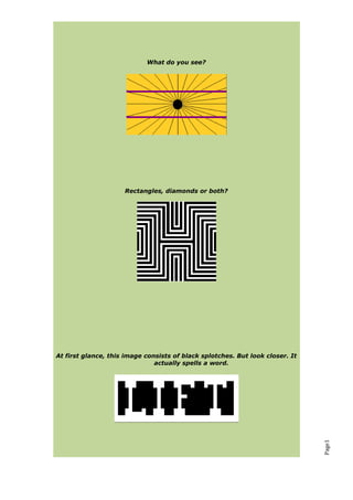 How Do You See the World - Optical illusions | PDF