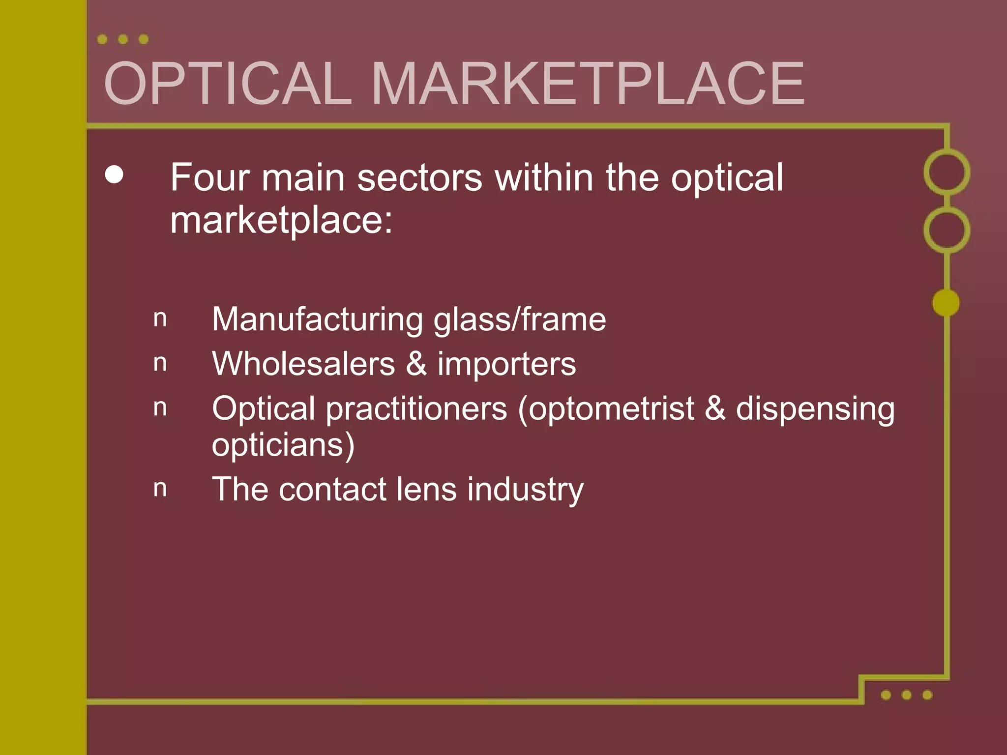 Optical industry & its structure | PPT