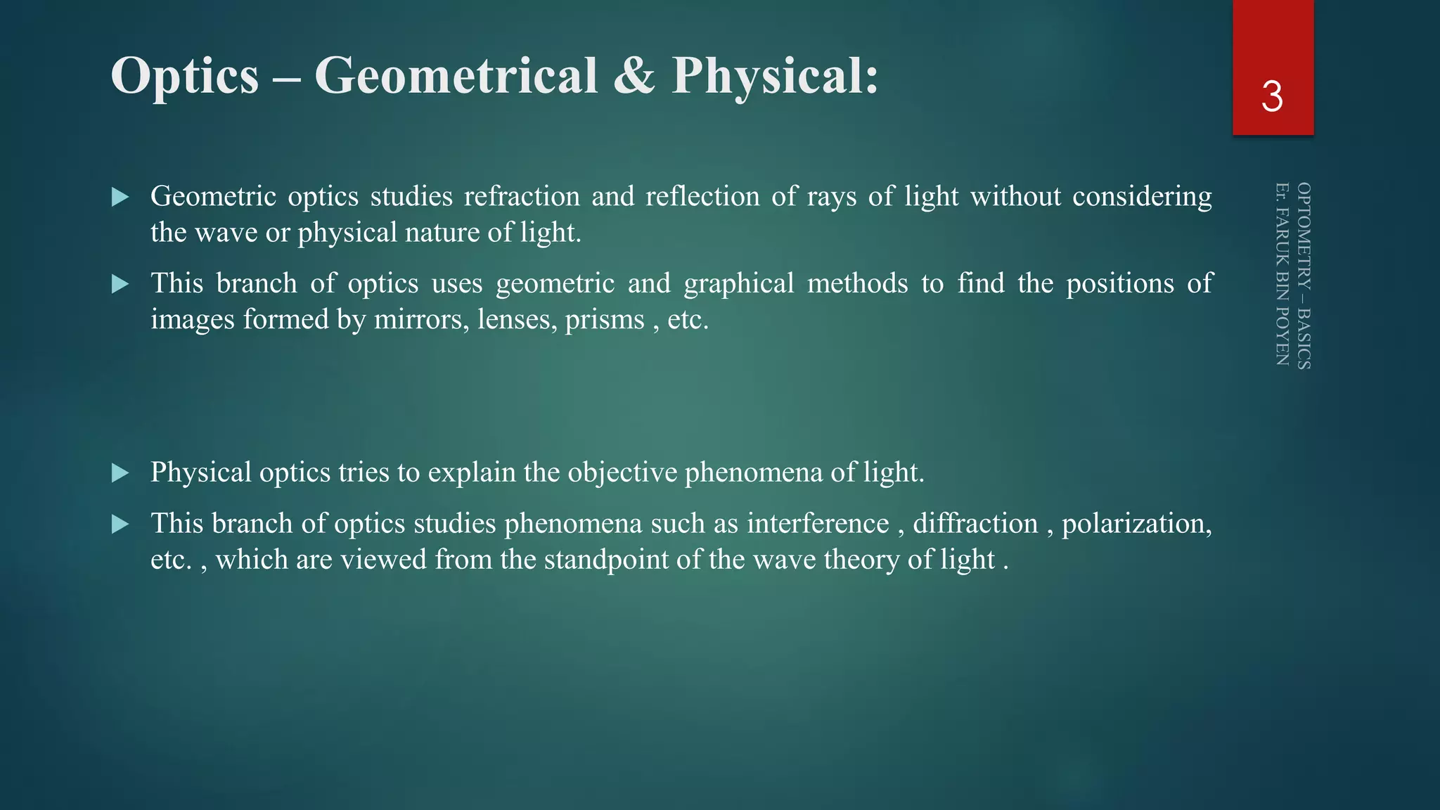 Optical Instrumentation - 2. Basics of Optics | PDF | Physics | Science