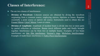 Optical Instrumentation 3. Interference | PDF