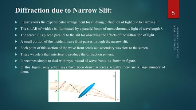 OPTOMETRY –Part IV DIFFRACTION | PPT