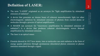Optical Instrumentation 7. Laser | PPT