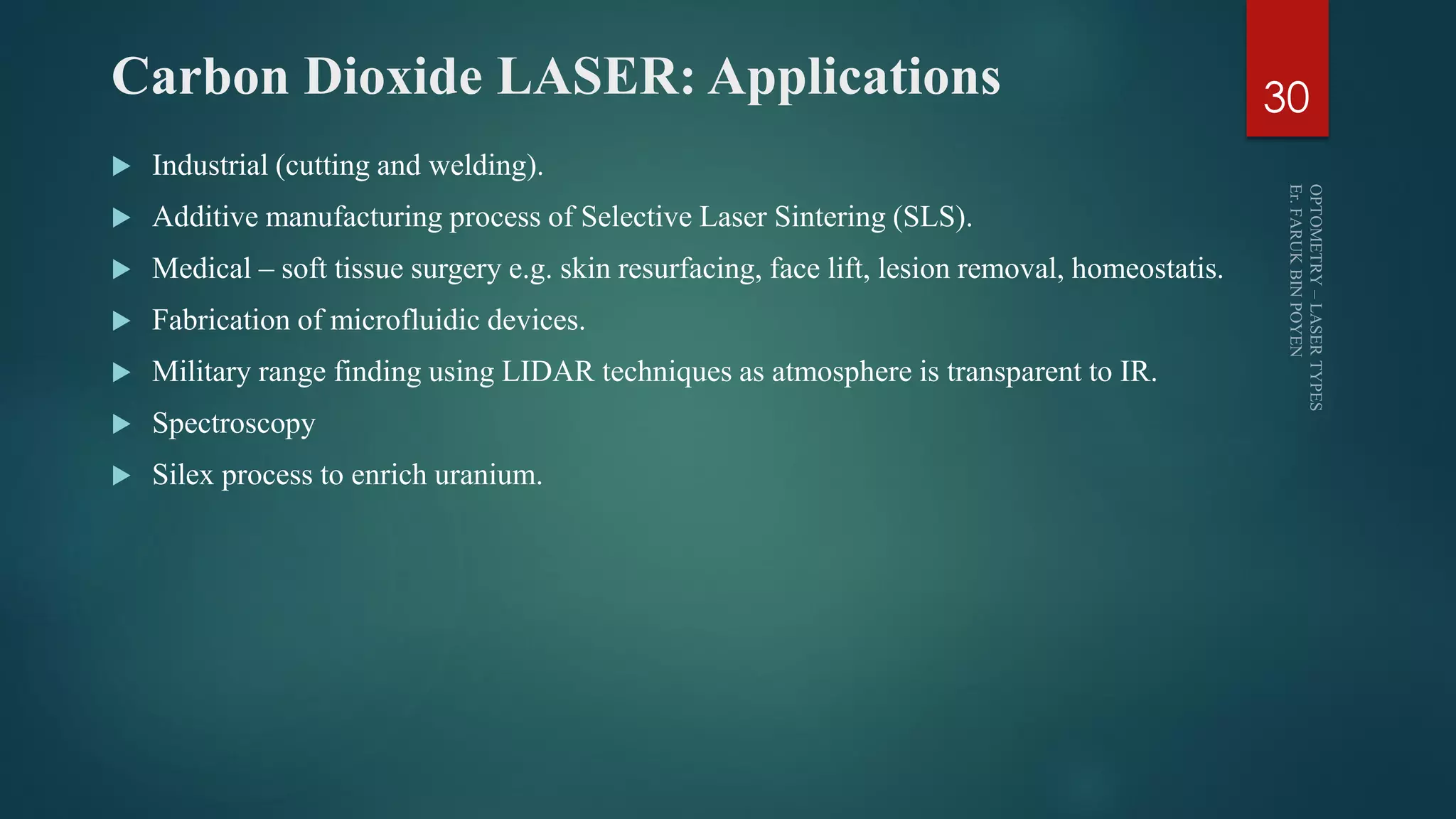 Optical Instrumentation 8. Laser - Types | PDF