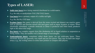 Optical Instrumentation 8. Laser - Types | PDF