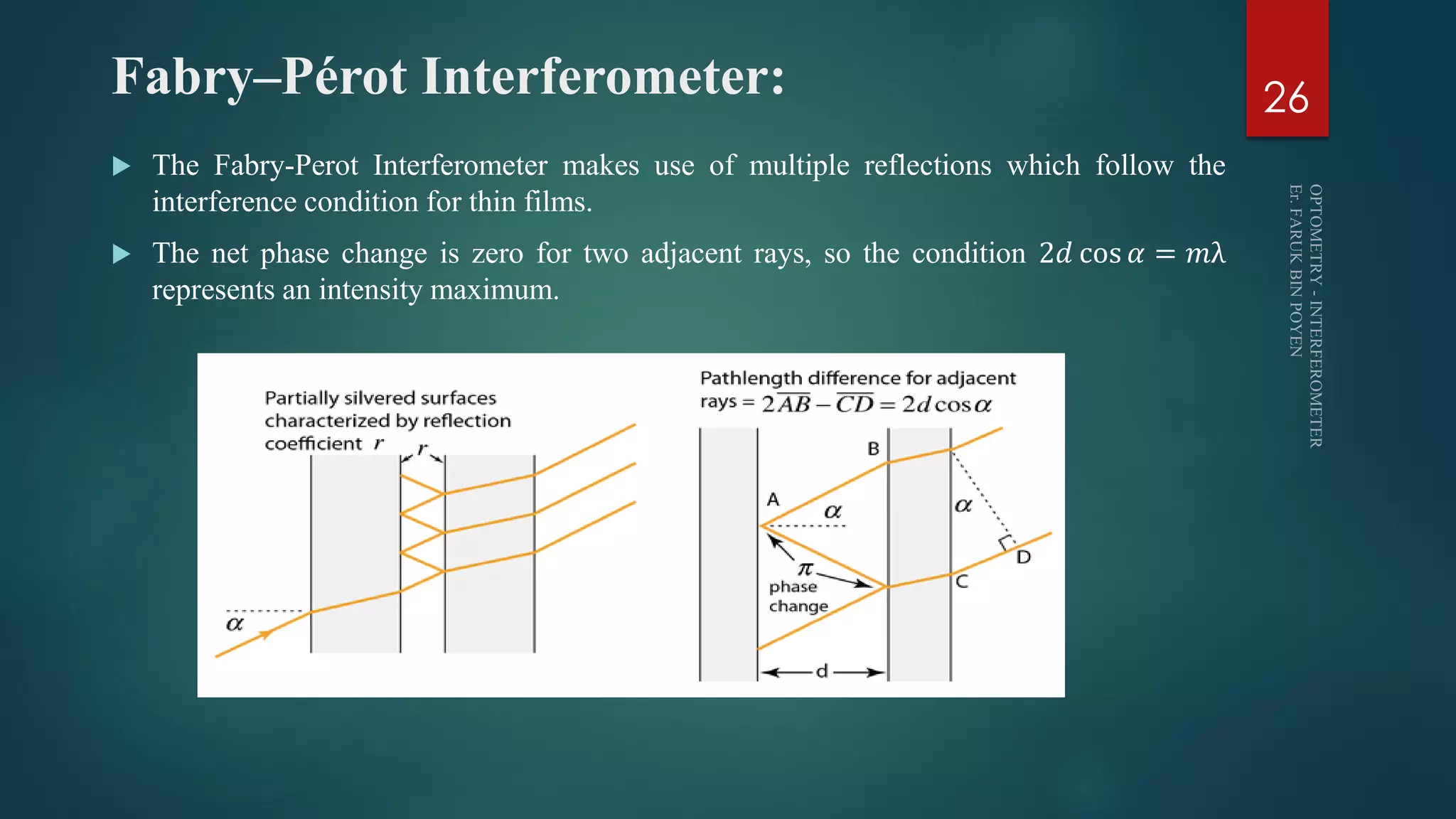 Optical Instrumentation 9. Interferometer | PDF