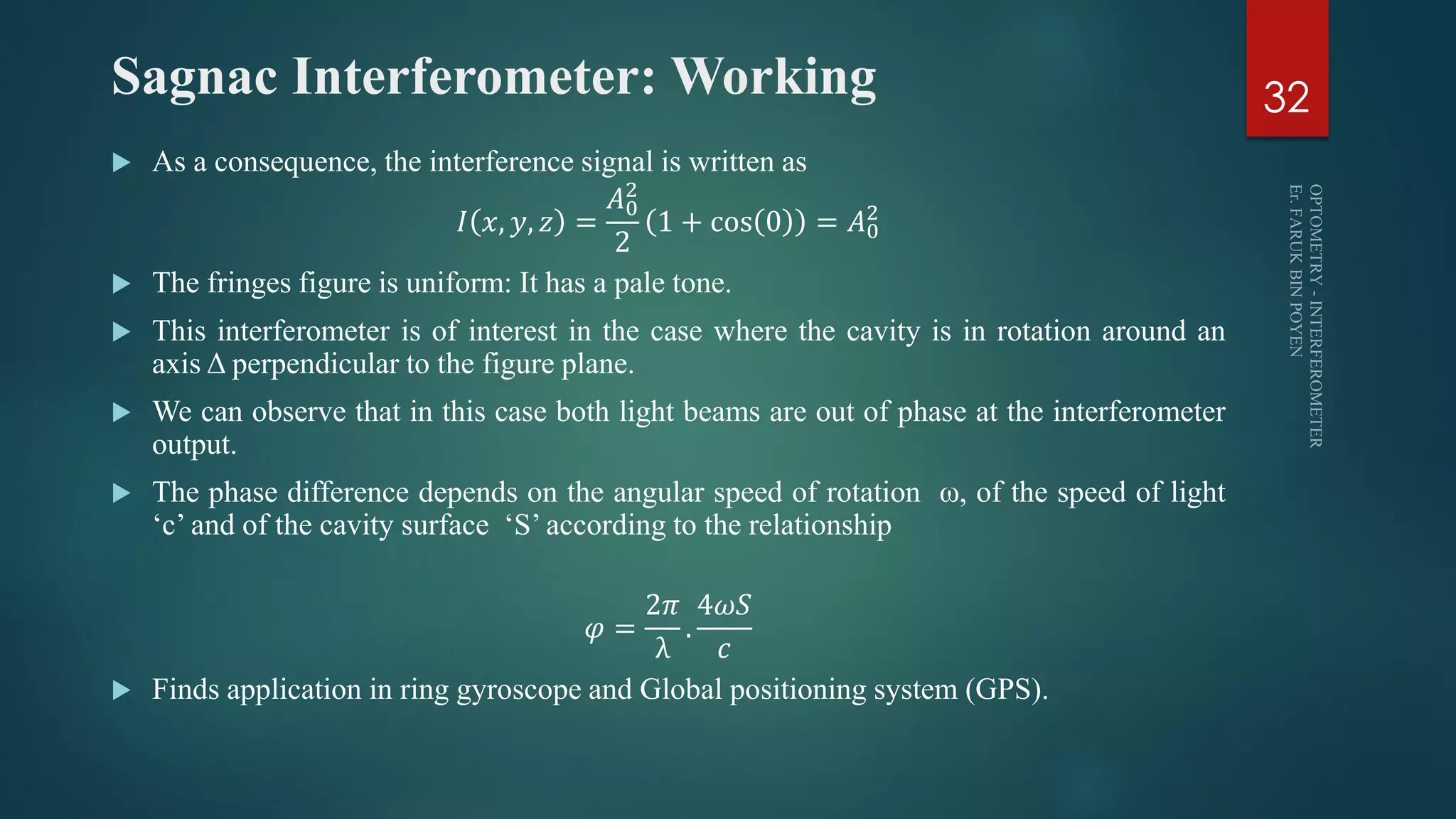 Optical Instrumentation 9. Interferometer | PDF
