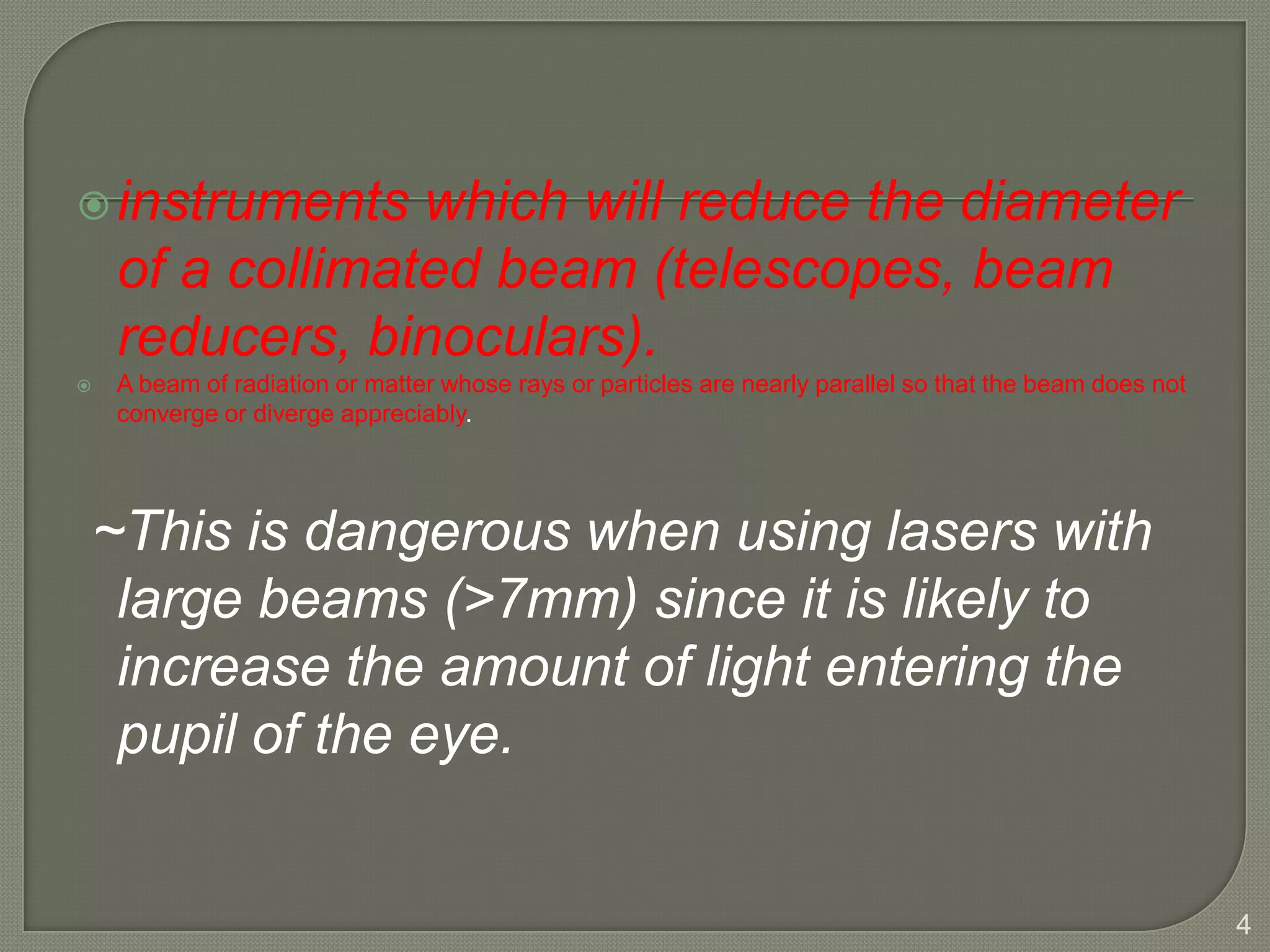 Optical instrument safety | PPTX