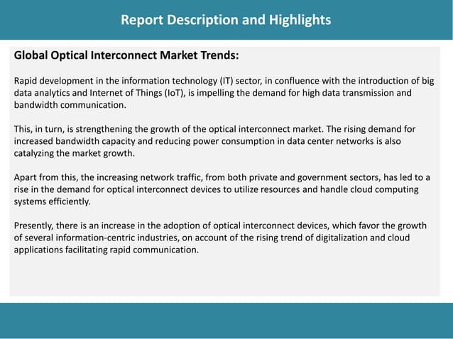 Optical Interconnect Market PPT by Product Type, Distribution Channel ...