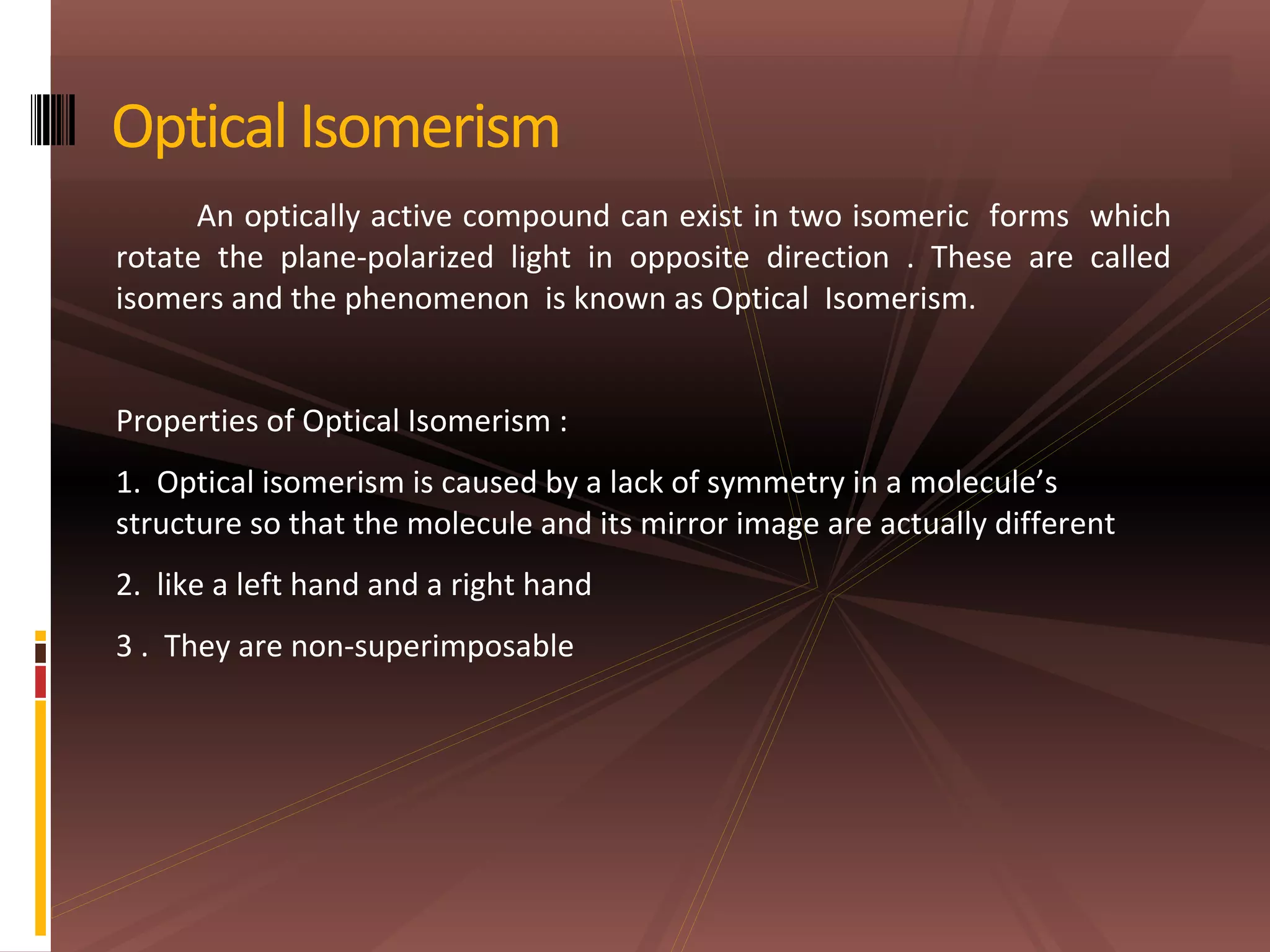 Slides for optical isomerism | PPT