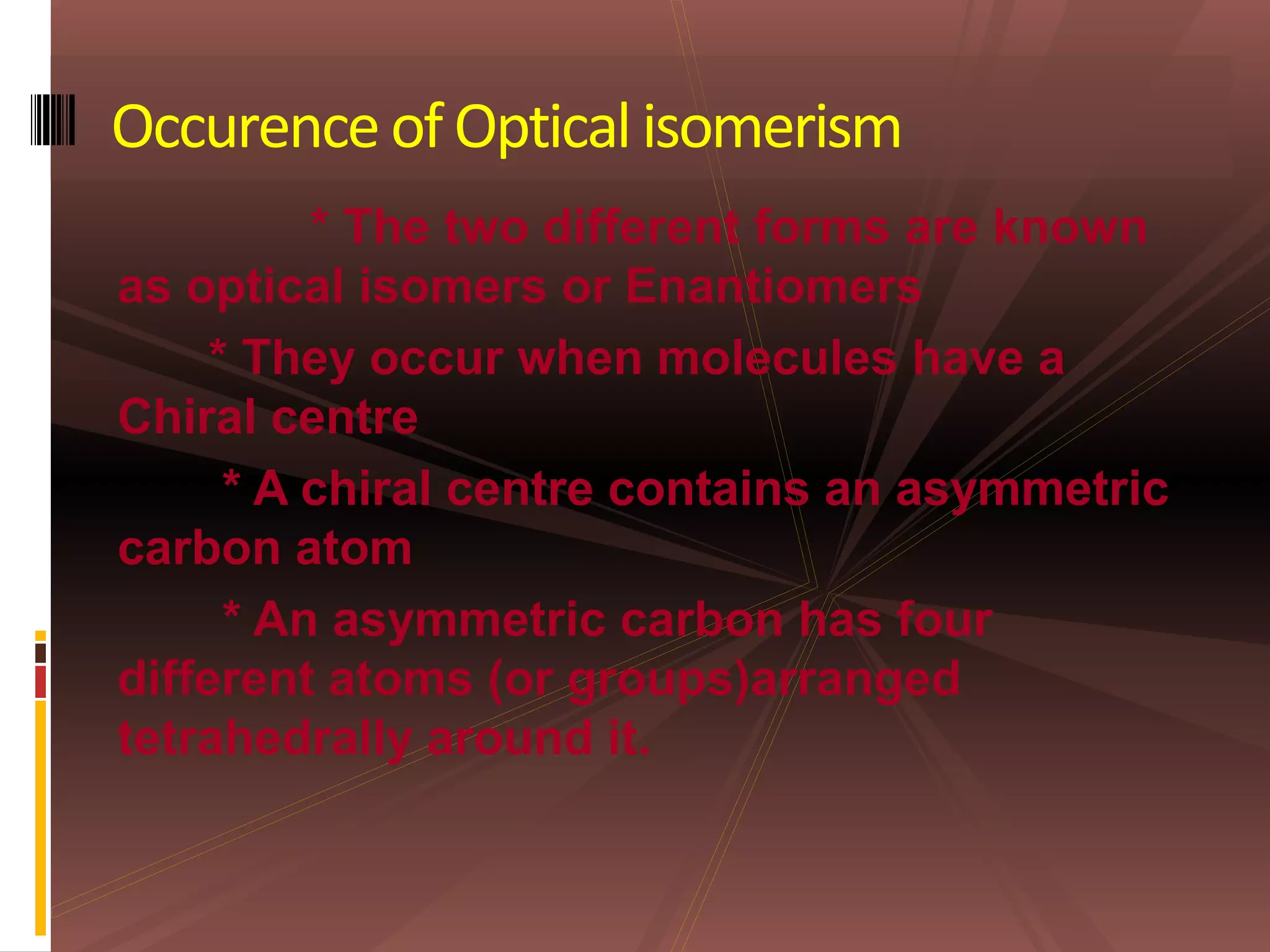 Slides for optical isomerism | PPT