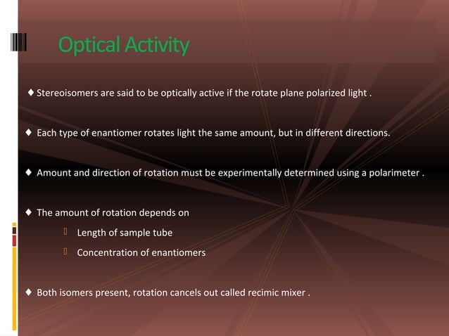 Slides for optical isomerism | PPT